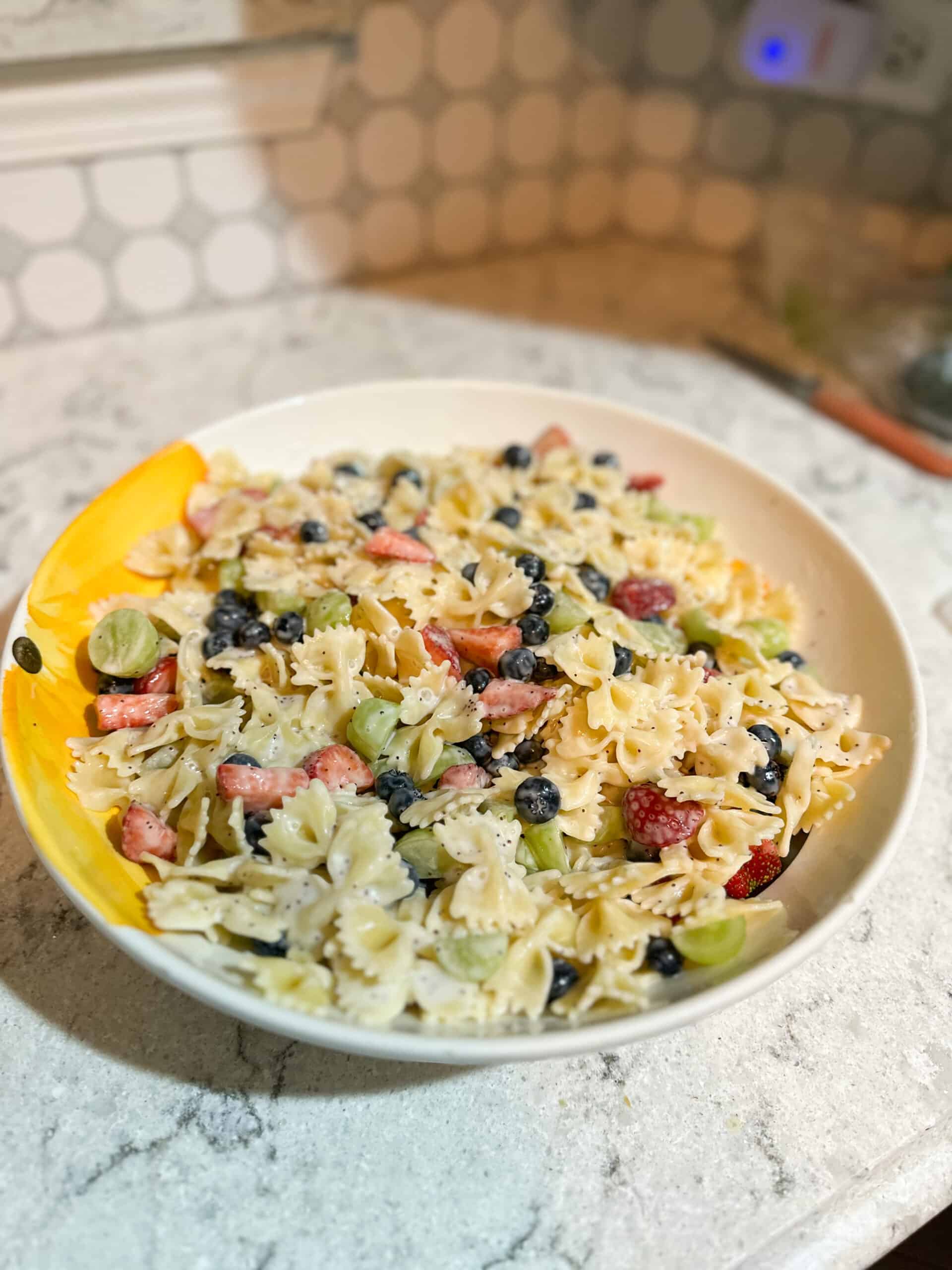 Bow Tie Pasta Fruit Salad - Home